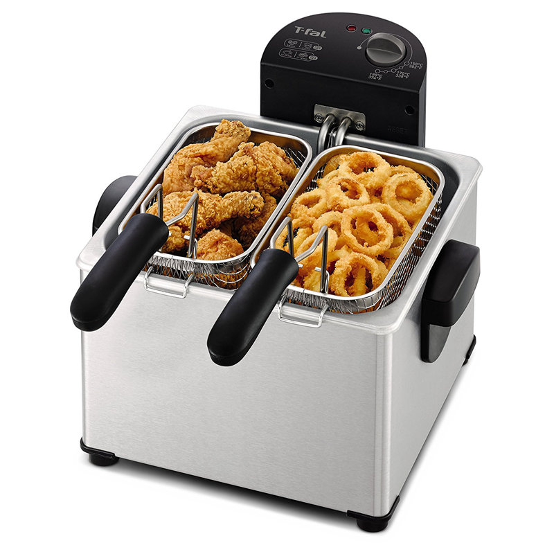 T Fal 4 Liter Dual Basket Deep Fryer And Reviews Wayfair